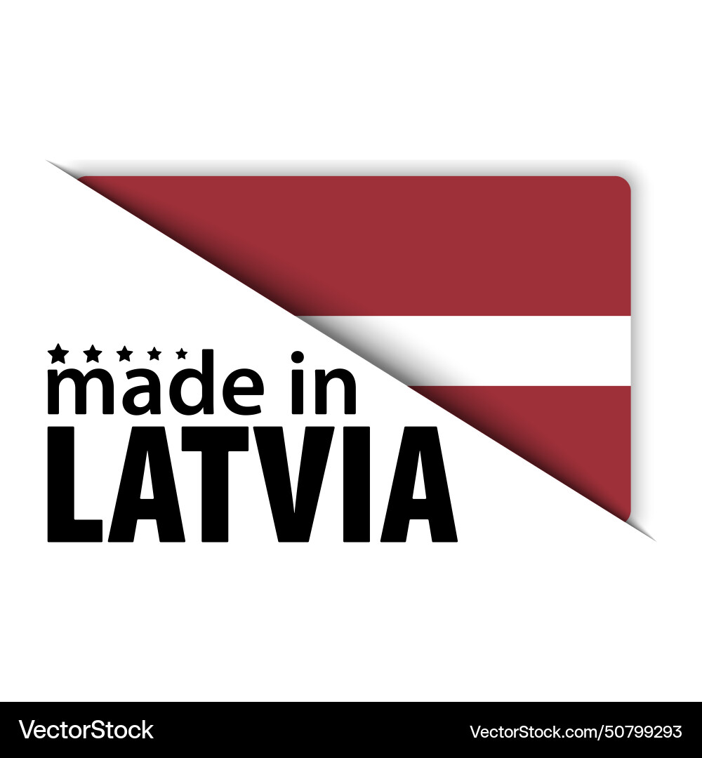 Made in latvia graphic and label Royalty Free Vector Image