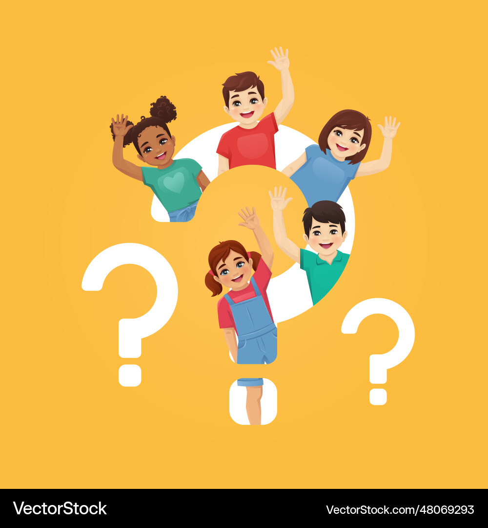 Question kids Royalty Free Vector Image - VectorStock