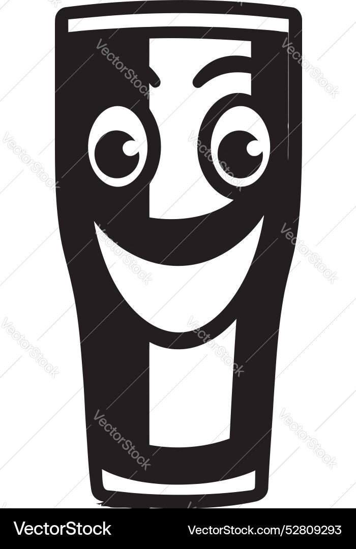 Sip and smile iconic beer mug logo overflowing Vector Image