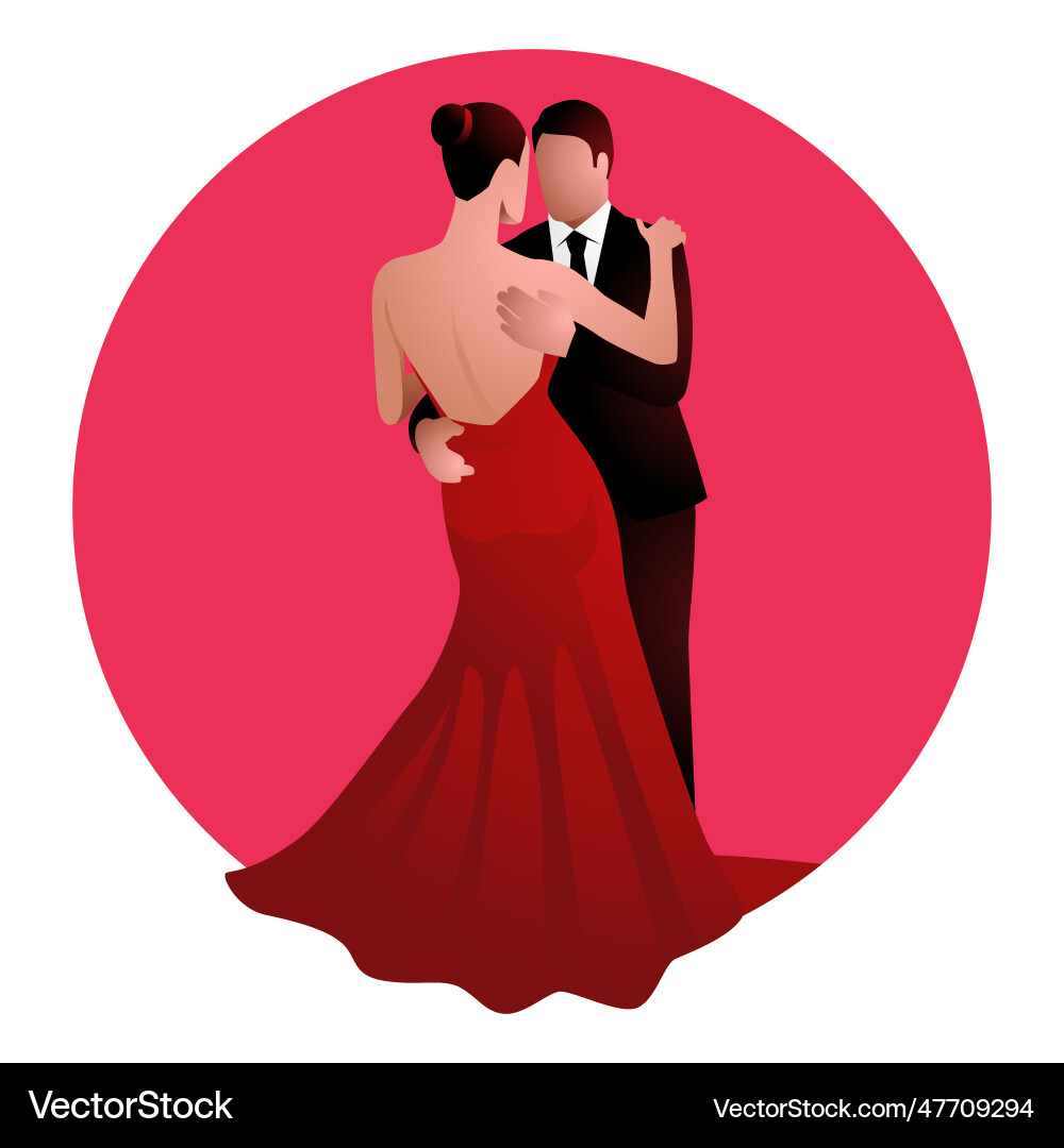 A dancing couple Royalty Free Vector Image - VectorStock