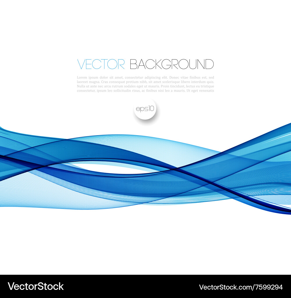 Abstract background blue wavy Royalty Free Vector Image