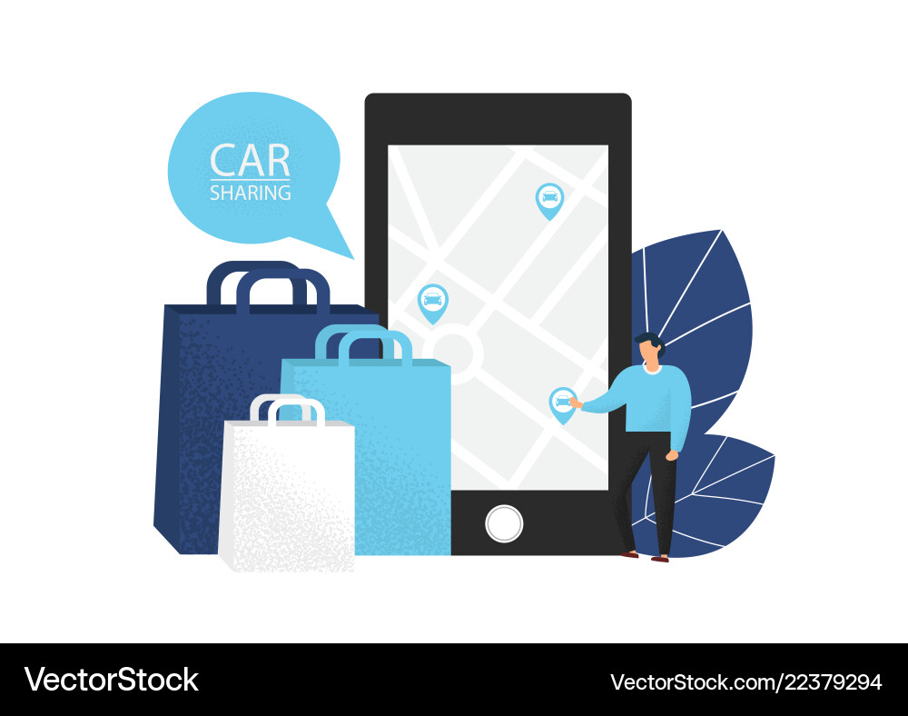 Car sharing Royalty Free Vector Image - VectorStock