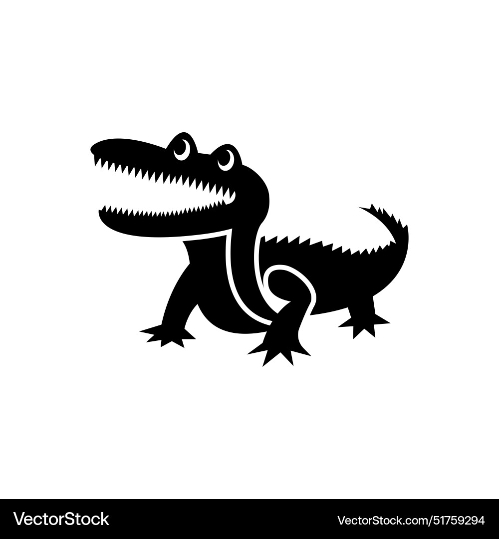 Crocodile icon or logo design isolated sign Vector Image