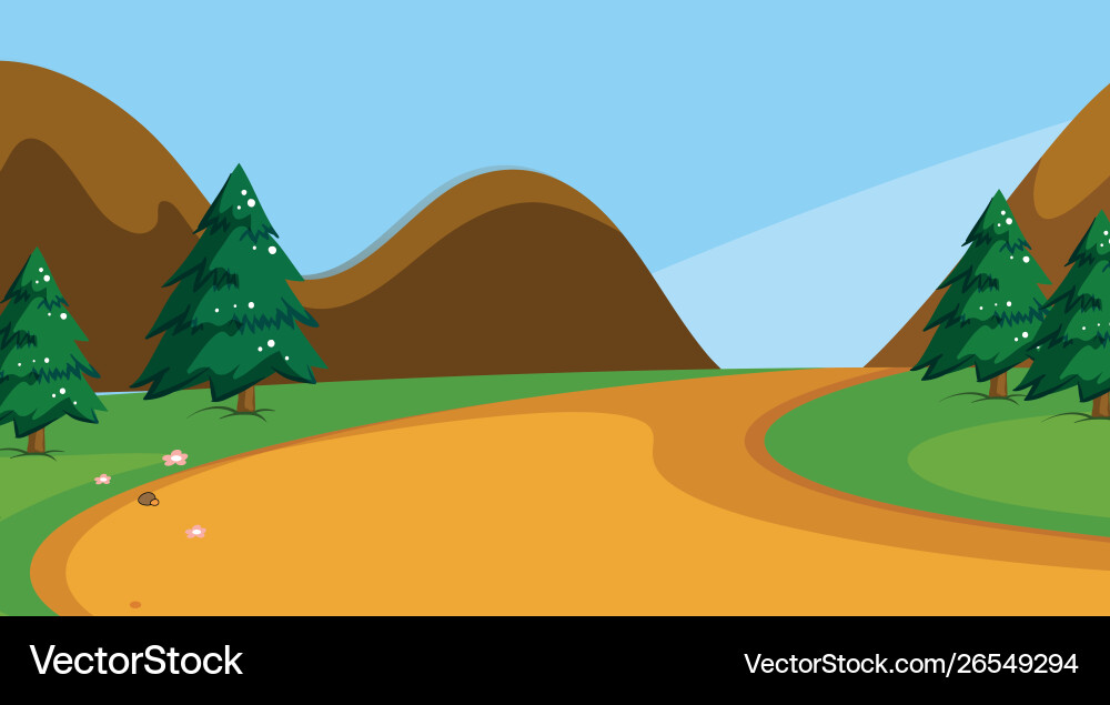 Empty background nature scenery Royalty Free Vector Image