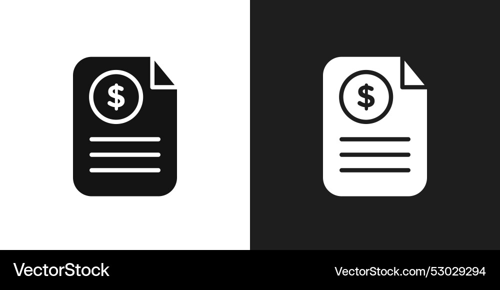 Invoice icon logo set Royalty Free Vector Image