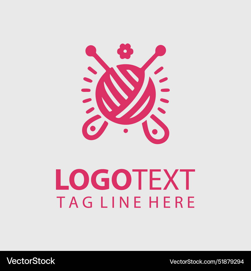 Knitting logo Royalty Free Vector Image - VectorStock