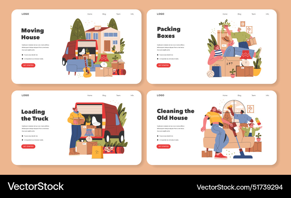 Moving house flat Royalty Free Vector Image - VectorStock