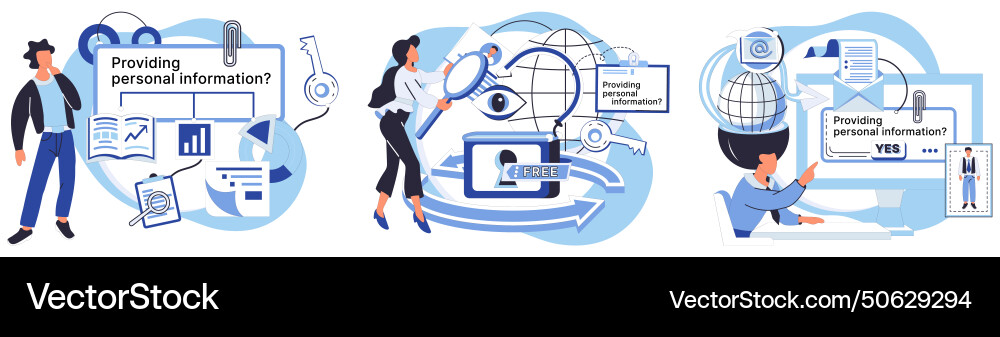 Personal information effective management Vector Image