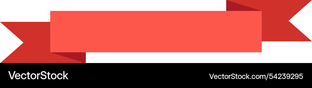 Elegant Red Ribbon Banner Royalty Free Vector Image