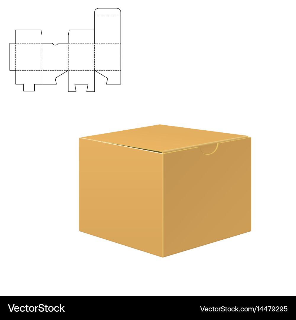 Mock up clear box Royalty Free Vector Image - VectorStock