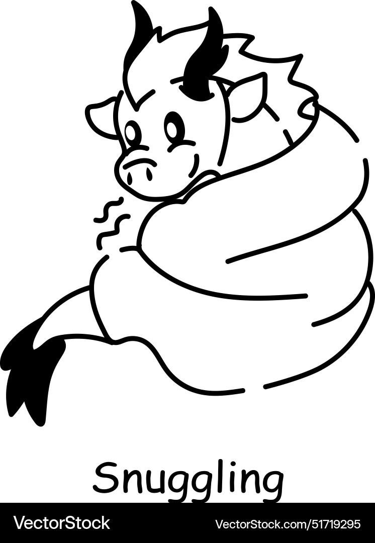 Snuggling Royalty Free Vector Image - VectorStock