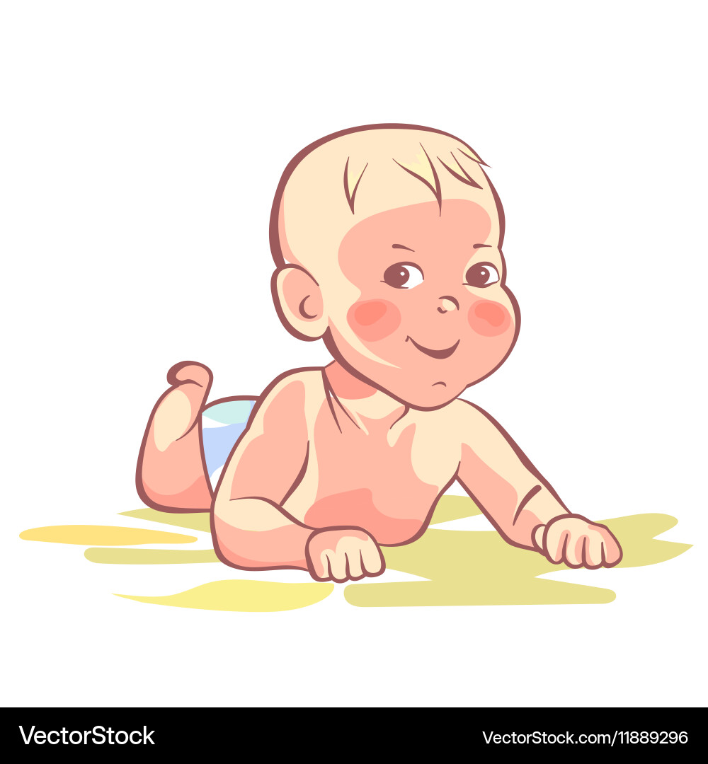 Baby cute child happy kid Royalty Free Vector Image