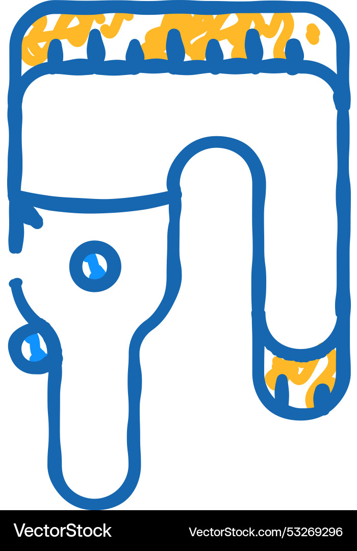 Body measuring tape icon doodle Royalty Free Vector Image