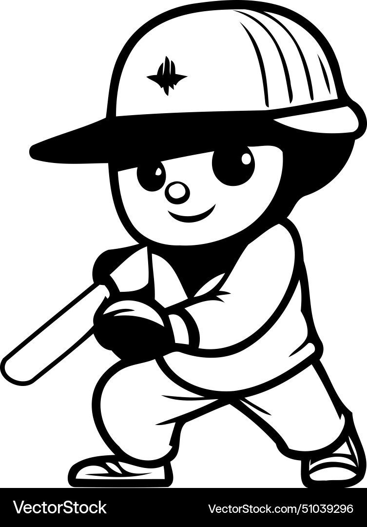 Cricket mascot character design Royalty Free Vector Image