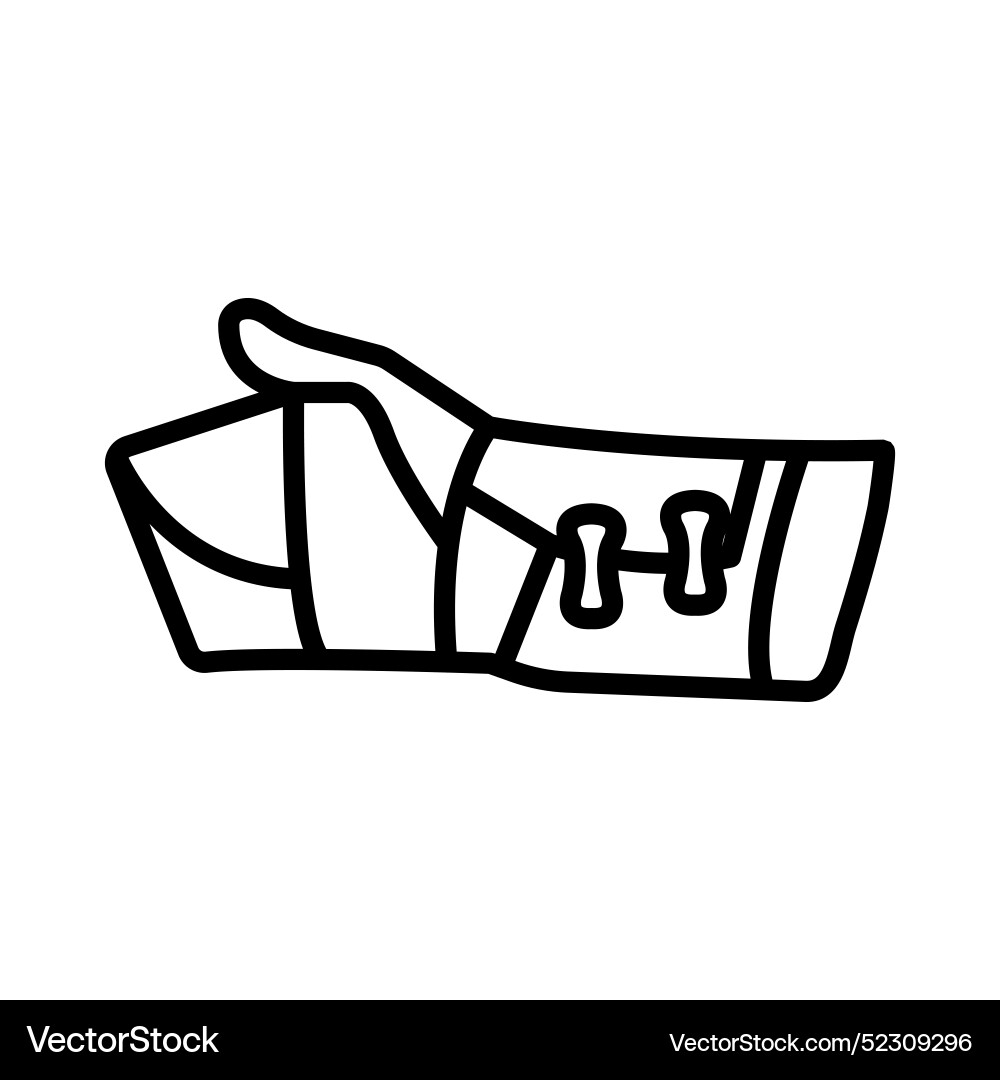 Hand accident icon linear logo mark in black Vector Image