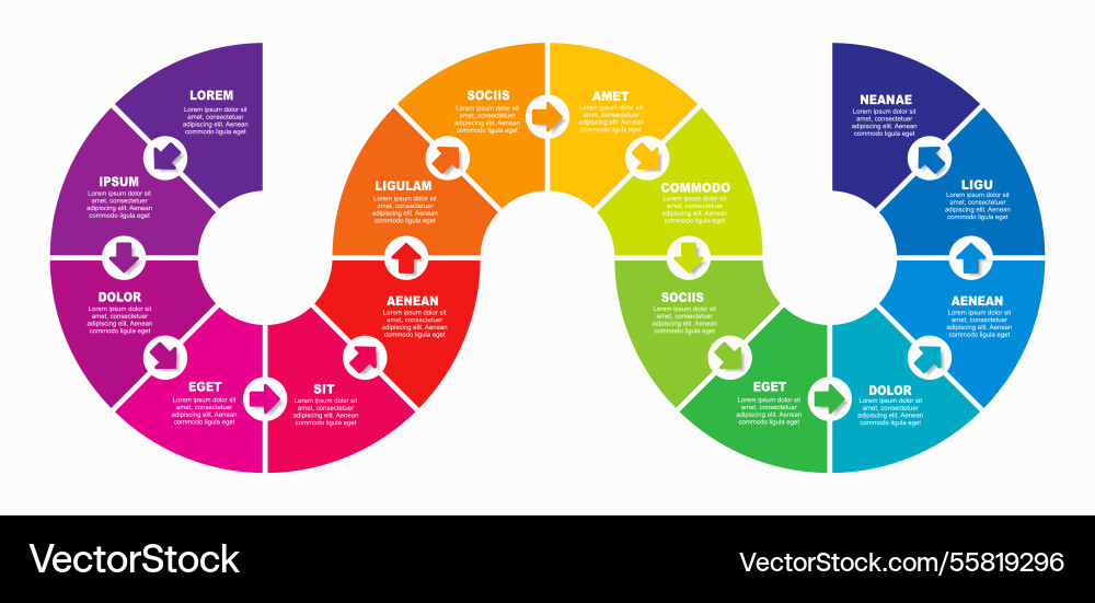 Infographic Template - Placeholders Royalty Free Vector