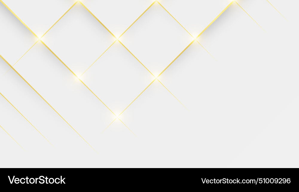 Luxury white background with golden sparkle lines Vector Image