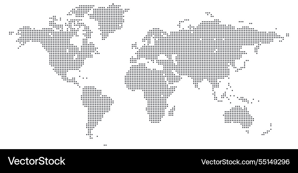 Polygon dotted world map design globe Royalty Free Vector