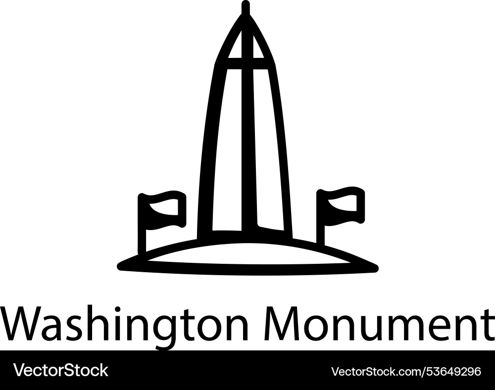 Washington monument Royalty Free Vector Image - VectorStock