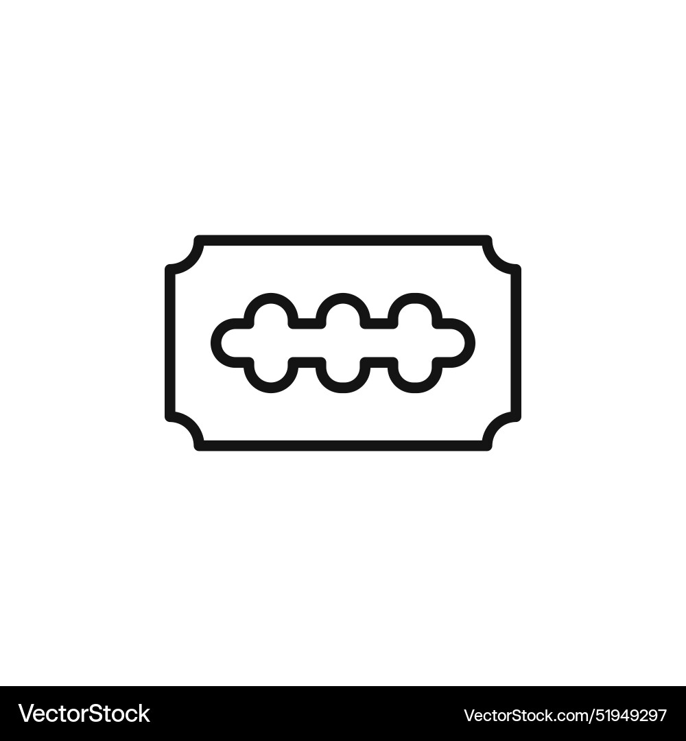 Blade razor logo sign outline Royalty Free Vector Image