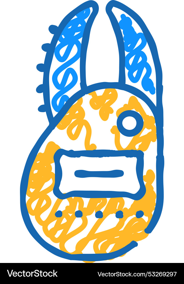 Body fat percentage meter device icon doodle Vector Image