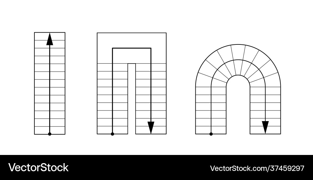 Drawing stairs stairway top view architectural Vector Image