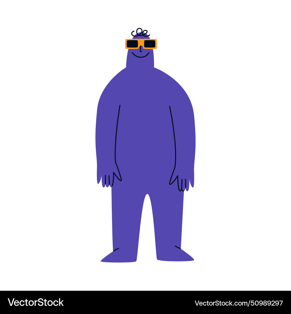 Human in solar eclipse glasses look Royalty Free Vector