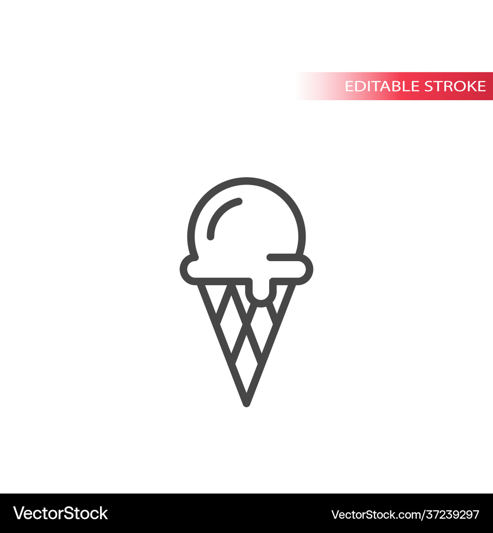 Ice Cream Cone Icon Royalty Free Vector Image - VectorStock