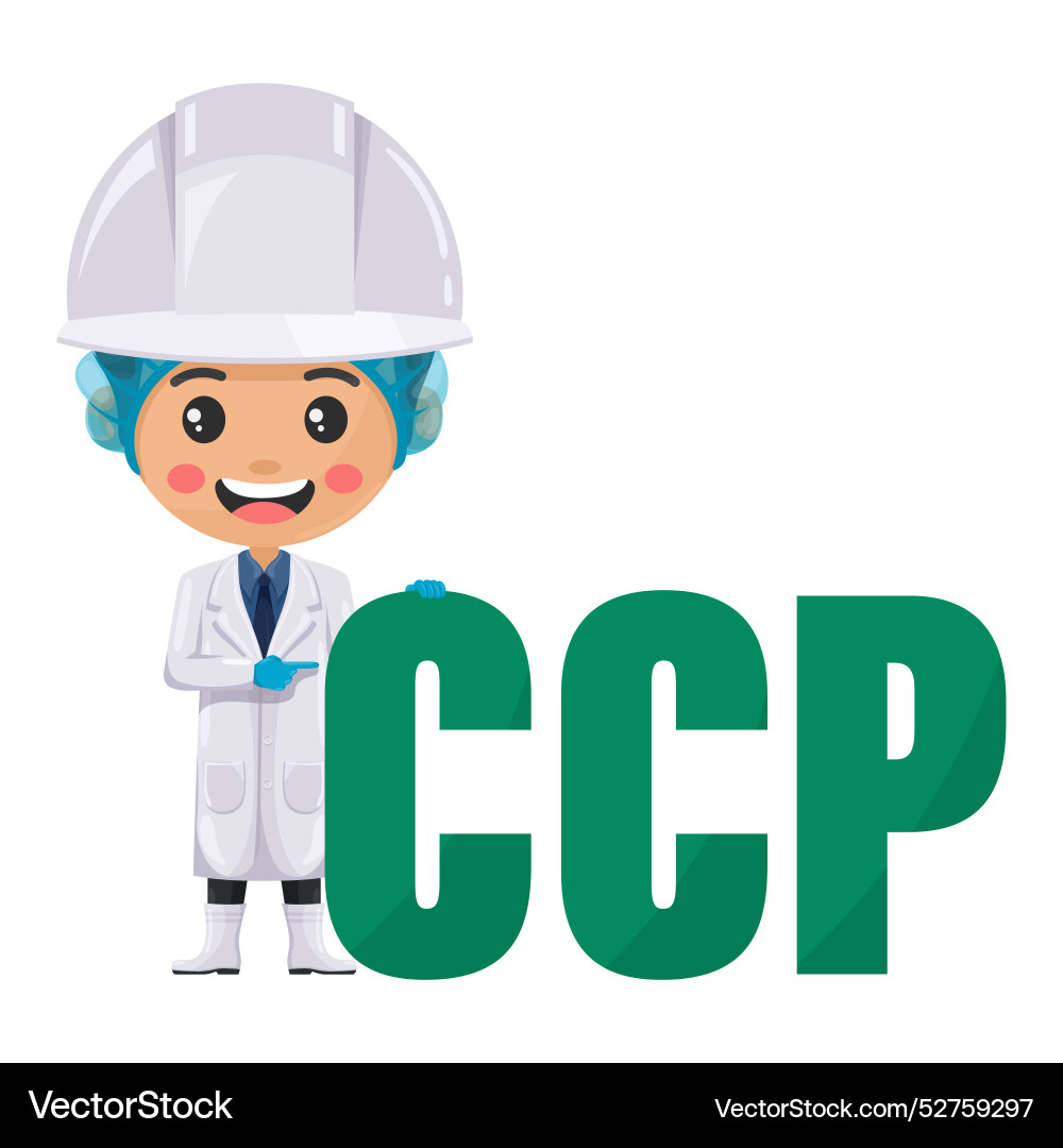 Quality control supervisor ccp critical Royalty Free Vector
