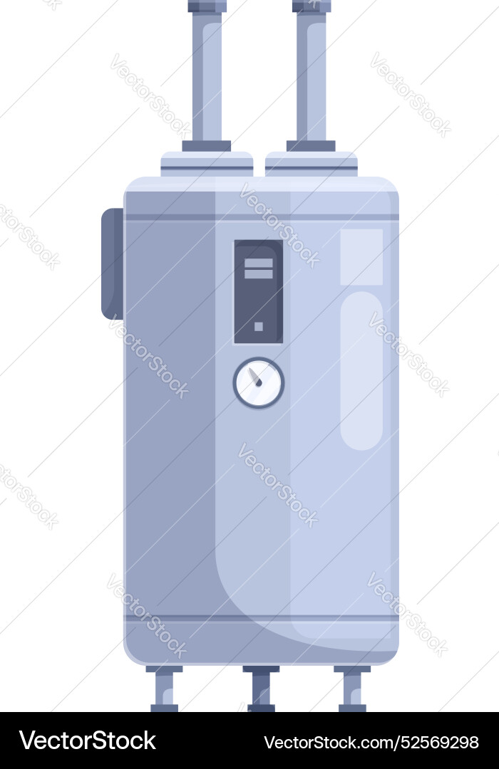 Boiler providing hot water for central heating Vector Image