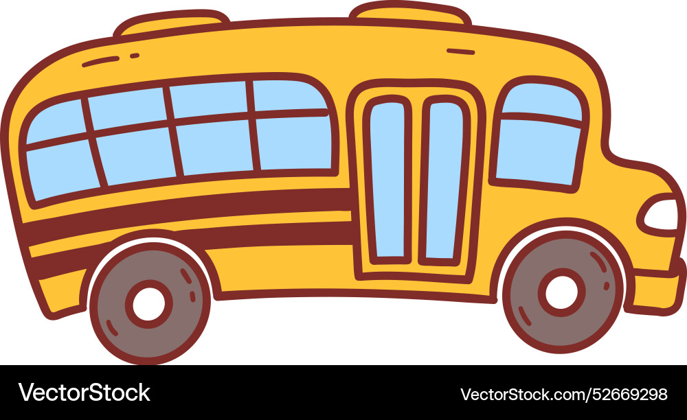 Cute school bus Royalty Free Vector Image - VectorStock