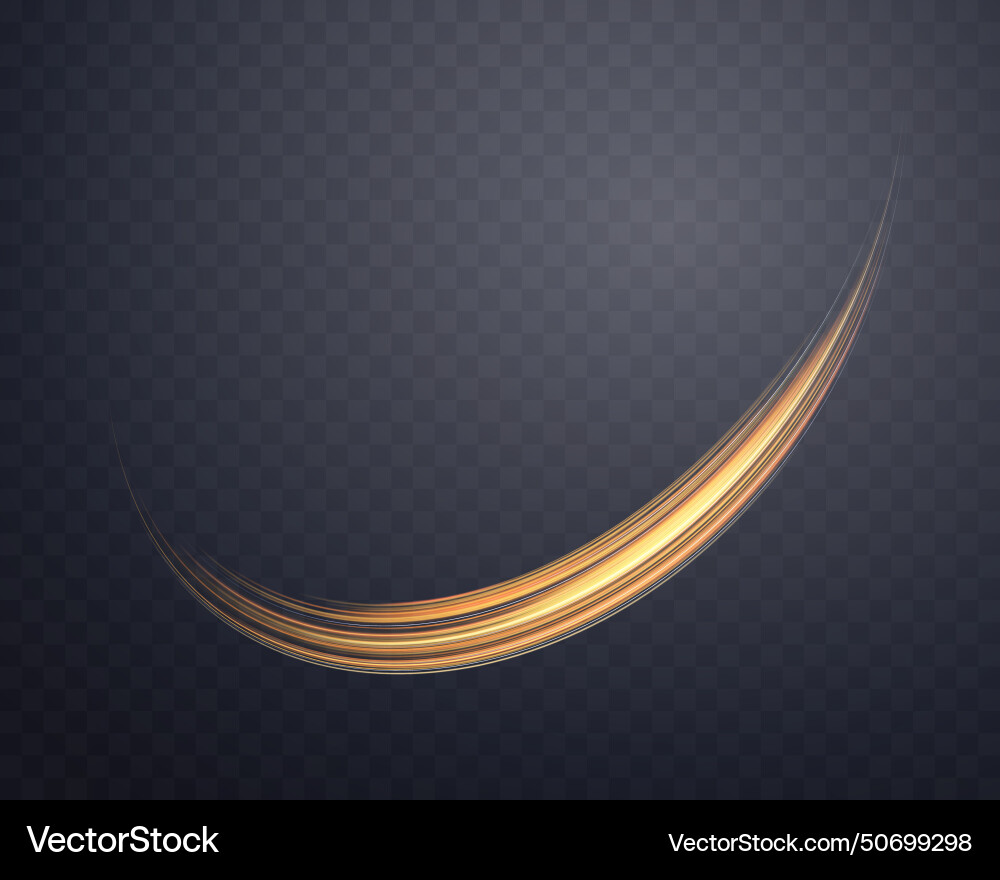 Glowing orange lines neon realistic energy speed Vector Image