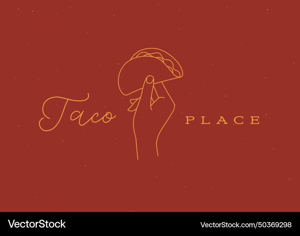 Hand holding taco Royalty Free Vector Image - VectorStock