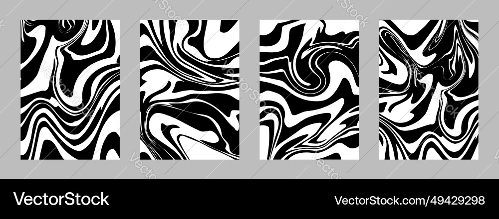 Liquid marble distorted abstract psychedelic Vector Image