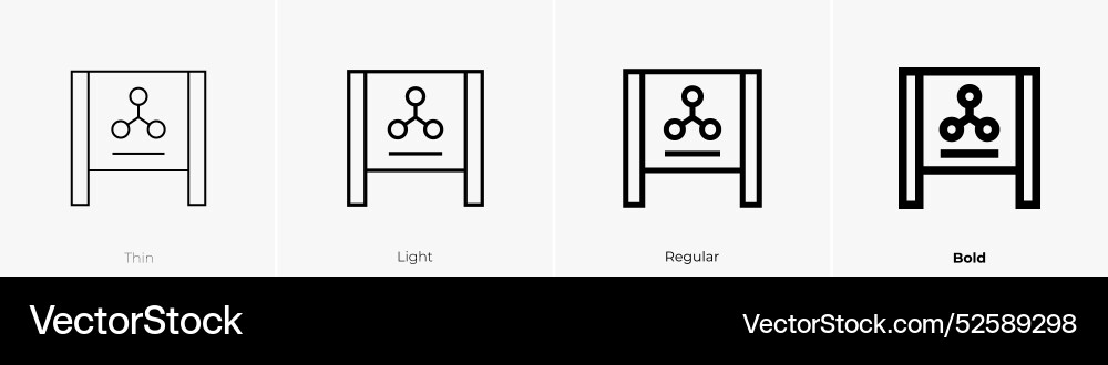 Molecular biology icon thin light regular Vector Image