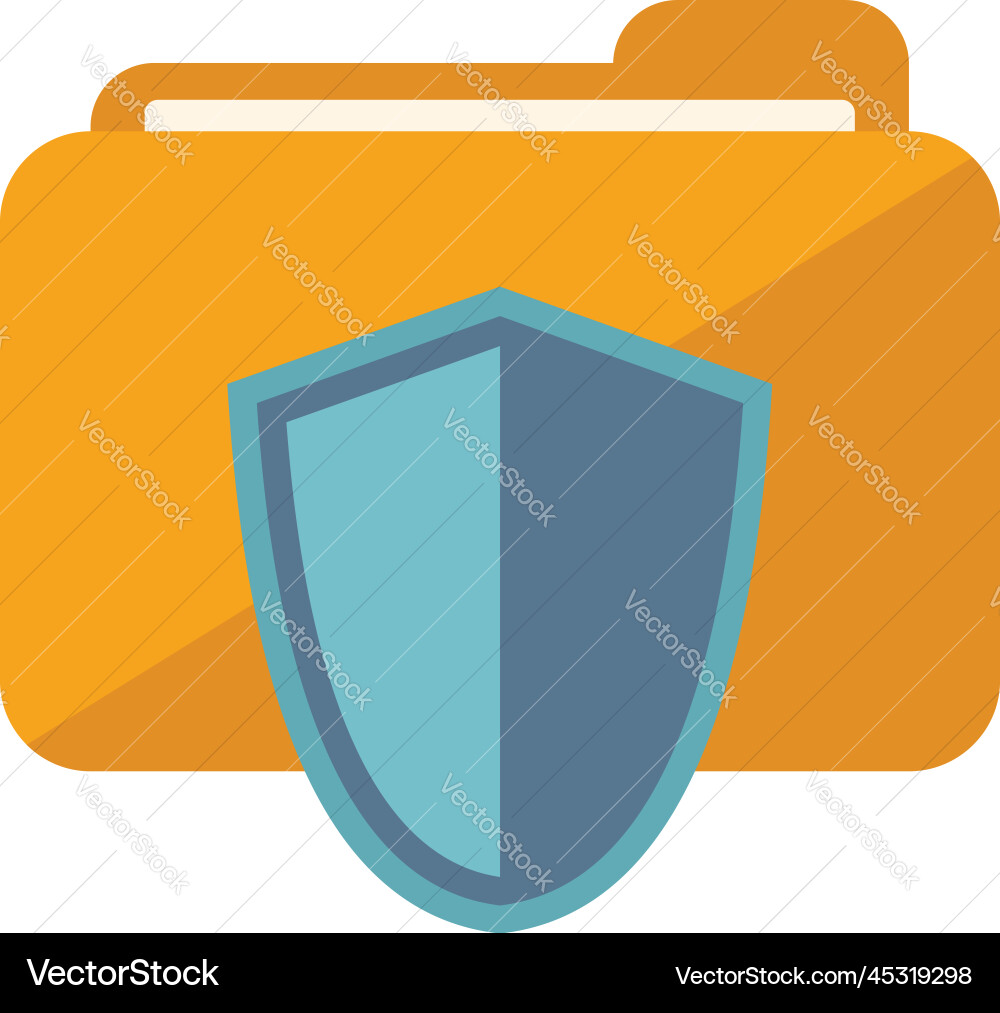 Secured database icon flat platform system Vector Image