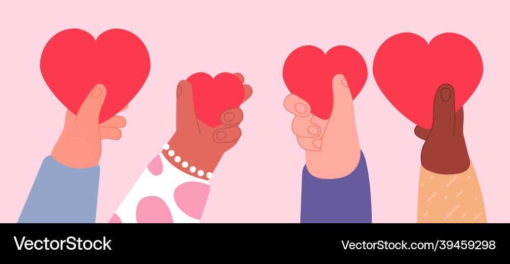 Share your love help united volunteering Vector Image