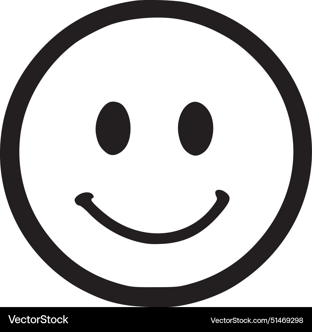 Smiley face - minimalist and simple silhouette Vector Image