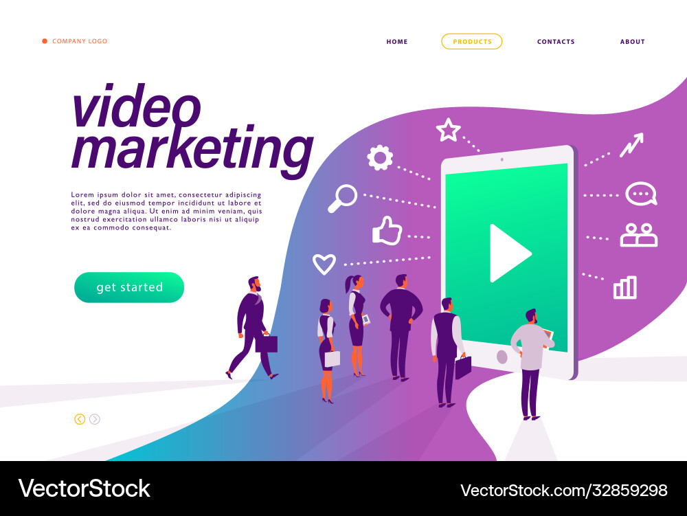 Video marketing Royalty Free Vector Image - VectorStock