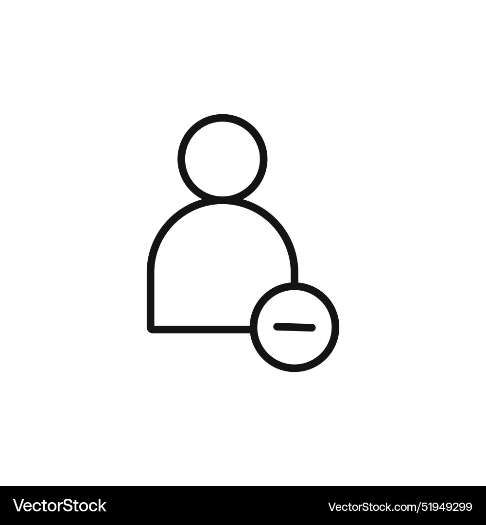 Block user logo sign outline Royalty Free Vector Image