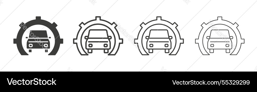 Car mechanic icons set graphic designs Royalty Free Vector