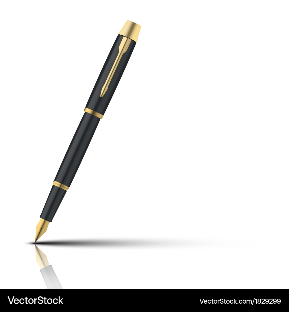 Fountain pen Royalty Free Vector Image - VectorStock