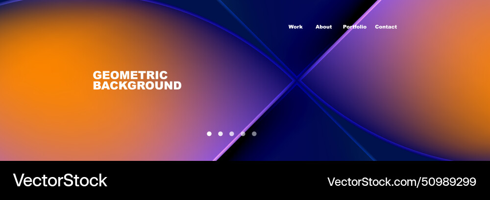 Geometric purple orange gradient background Vector Image