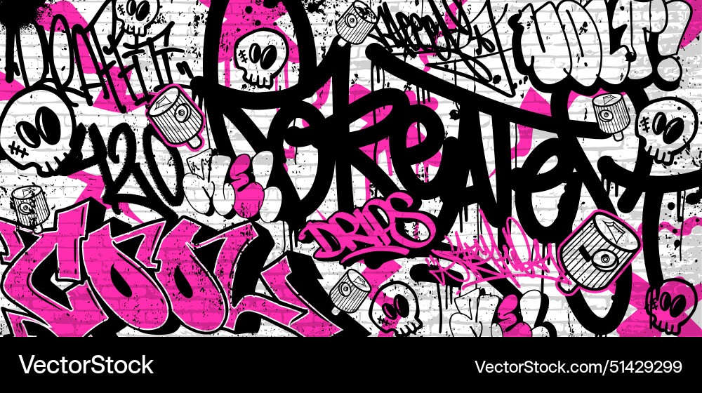 Graffiti background Royalty Free Vector Image - VectorStock