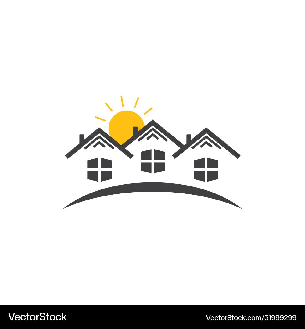 Group home resident symbol logo Royalty Free Vector Image
