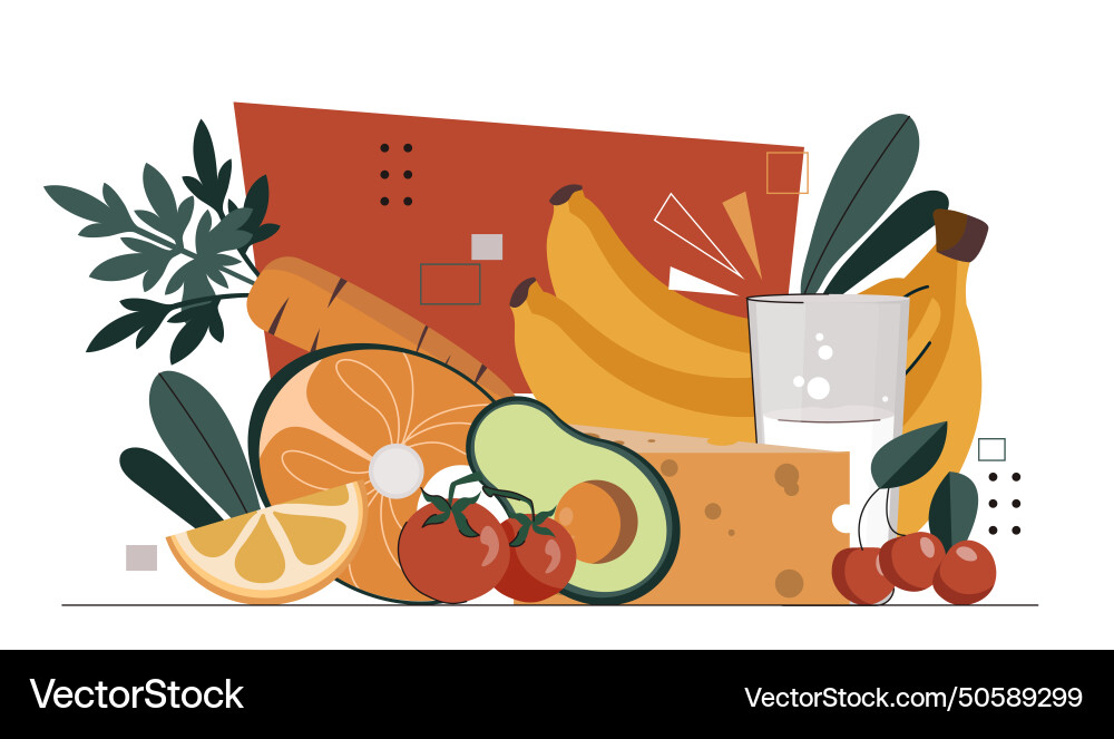 Healthy food concept Royalty Free Vector Image