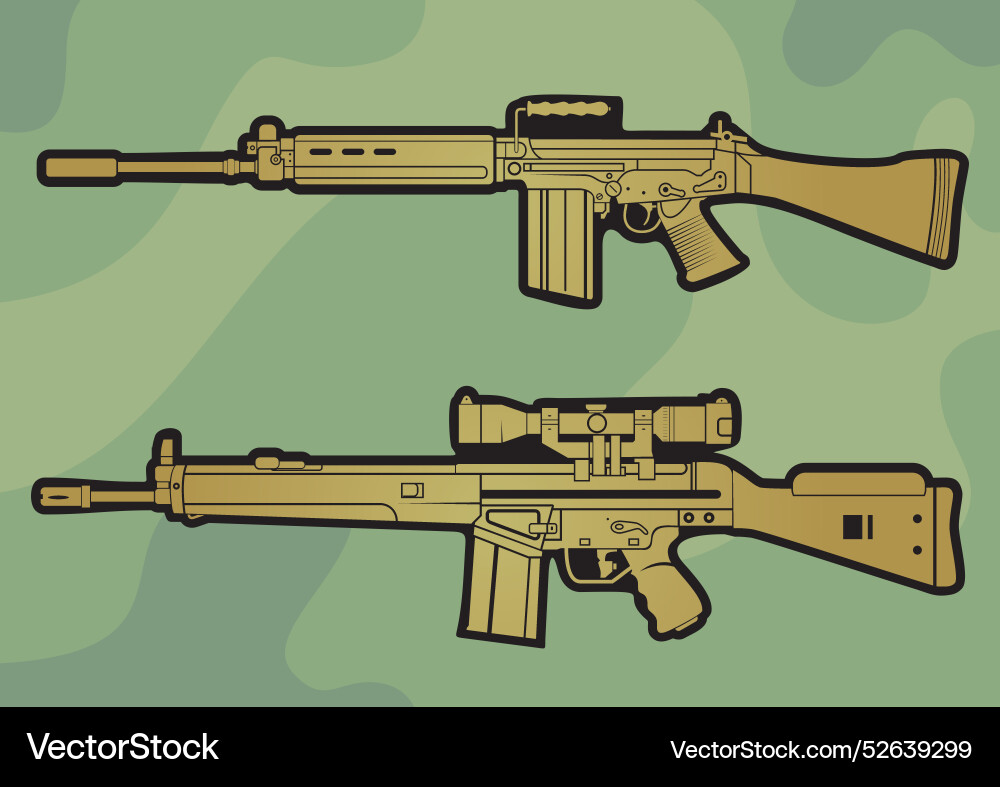 Marksman rifle sticker Royalty Free Vector Image