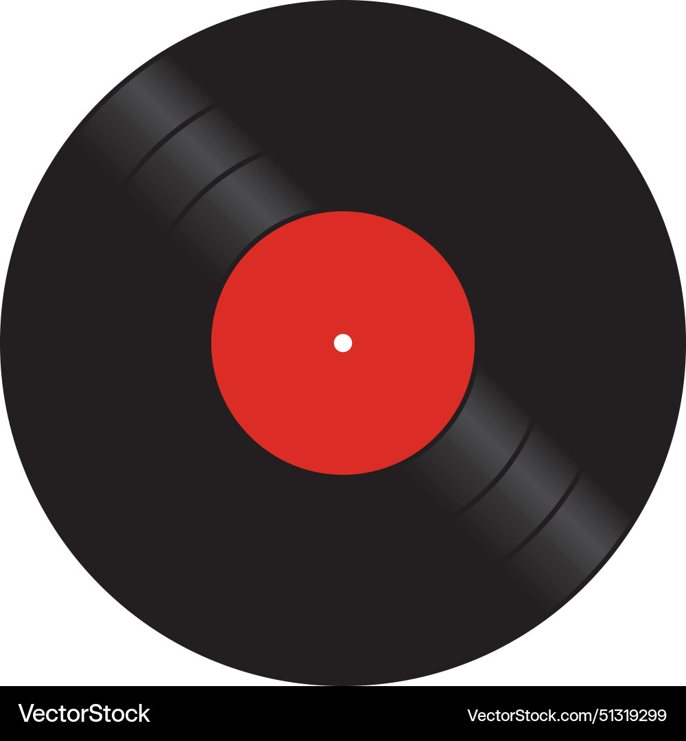 Realistic vinyl record Royalty Free Vector Image