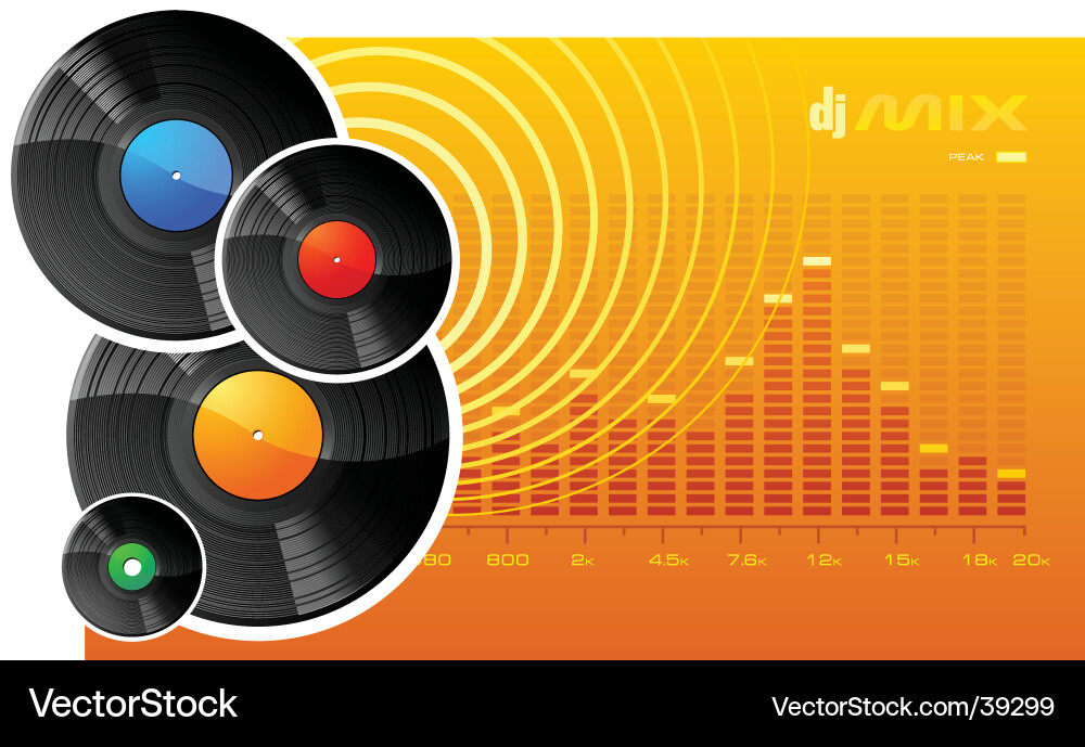 Vinyl disks Royalty Free Vector Image - VectorStock