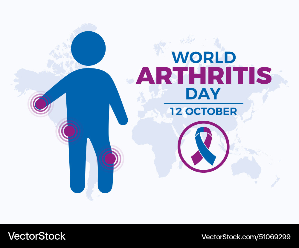 World arthritis day poster Royalty Free Vector Image